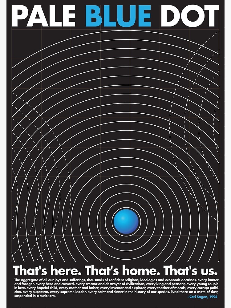 "Pale Blue Dot Minimal Poster" Poster for Sale by Zachariasz Czerwiński ...