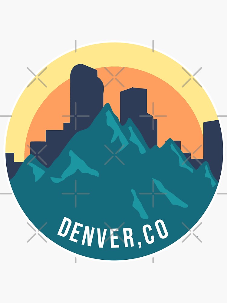 "Denver mountain sticker" Sticker for Sale by chloechristianm | Redbubble