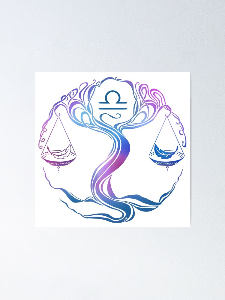 "Libra Line art" Poster for Sale by EtaCarinaeArt | Redbubble