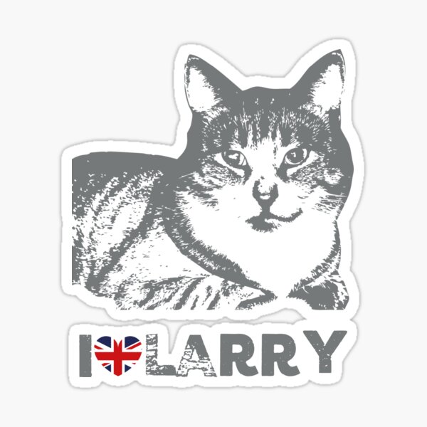 "Larry the Cat Gifts" Sticker for Sale by gillys | Redbubble