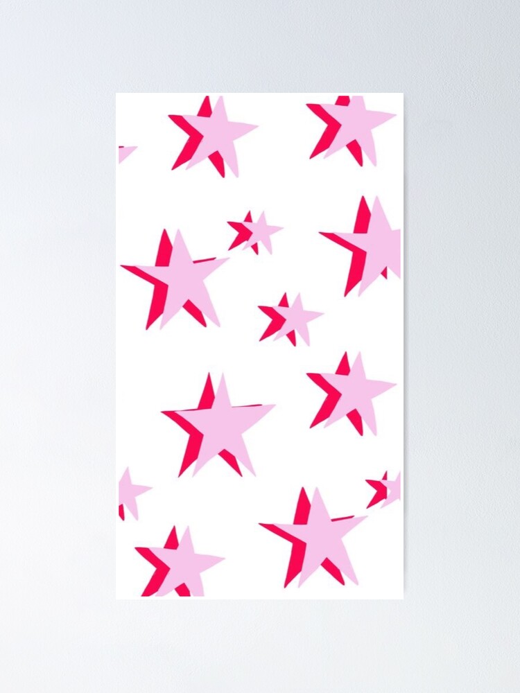 "pink stars" Poster for Sale by Simplykatie | Redbubble