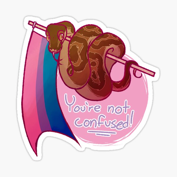 "Bi Pride Ball Python" Sticker for Sale by hitamory | Redbubble