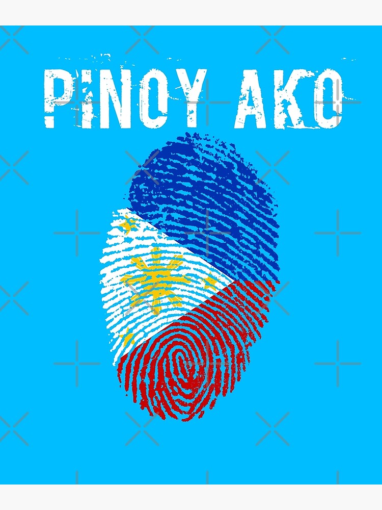 "Pinoy Ako Fingerprint Philippine Flag Gift for Filipinos" Poster by ...