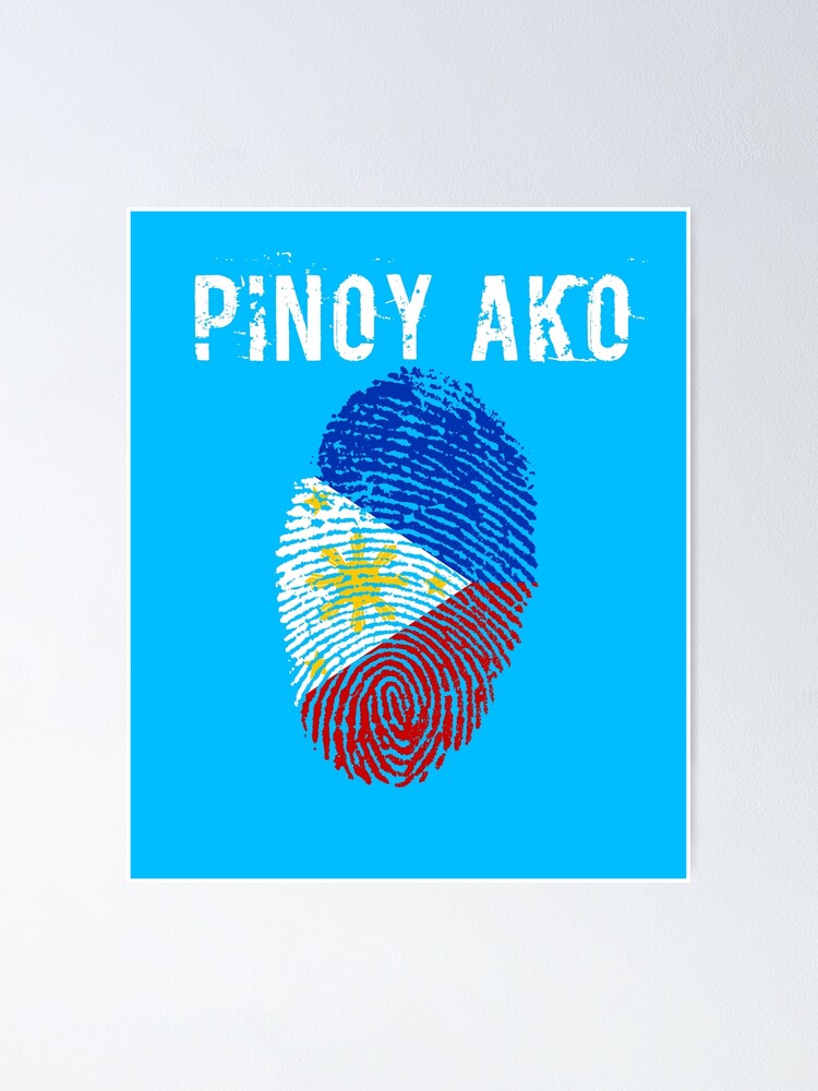 "Pinoy Ako Fingerprint Philippine Flag Gift for Filipinos" Poster by ...