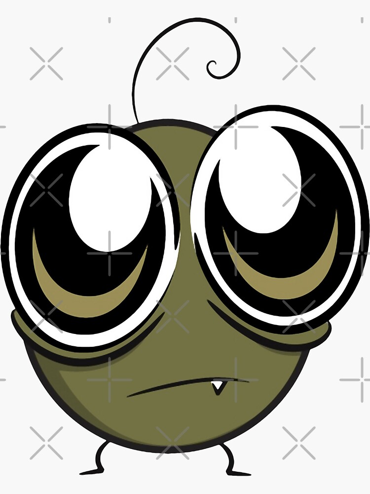 Pegatina «Bicho gracioso de dibujos animados» de queensoft | Redbubble