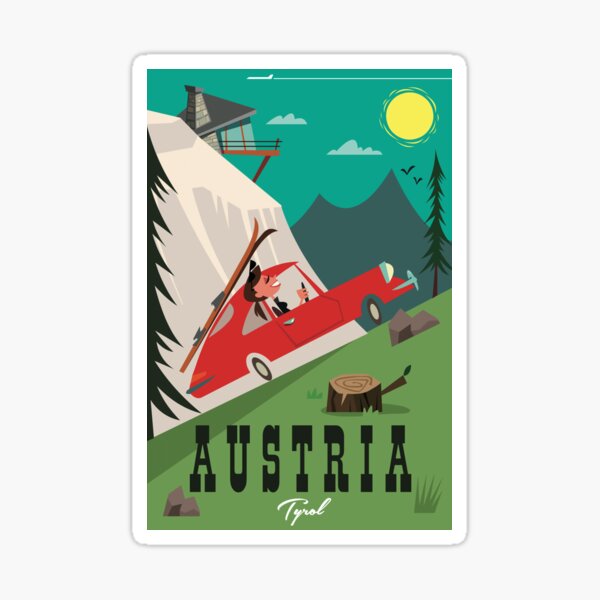 "Austria poster" Sticker for Sale by Gary Godel | Redbubble
