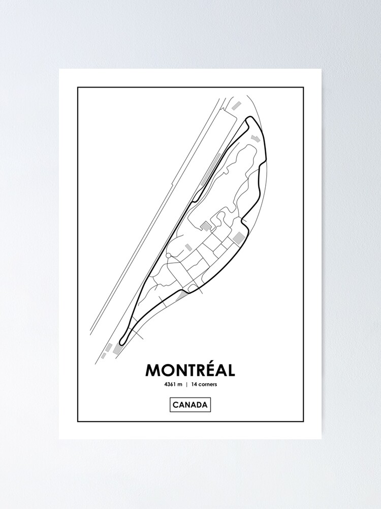 "Montreal - Canada Track Map" Poster for Sale by andreanastasio | Redbubble