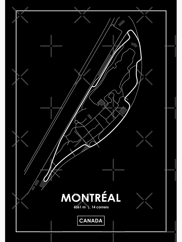 Wall Décor Montreal Canada Track Map Poster Home Décor Wall Hangings ...