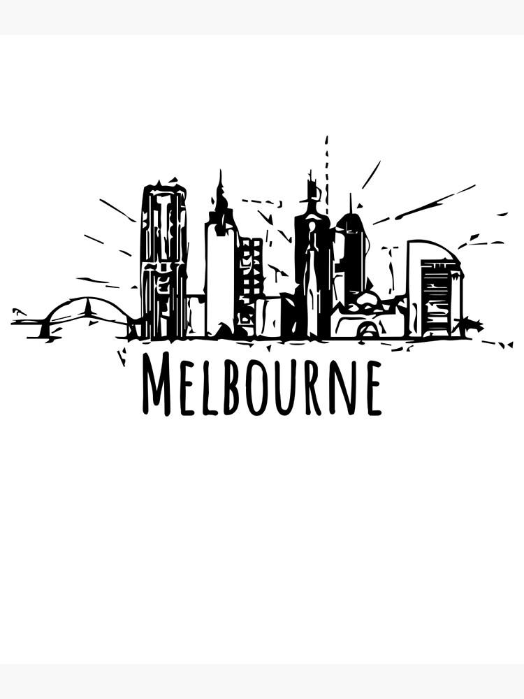 "Melbourne Australia AU World City Cartoon" Poster for Sale by ...