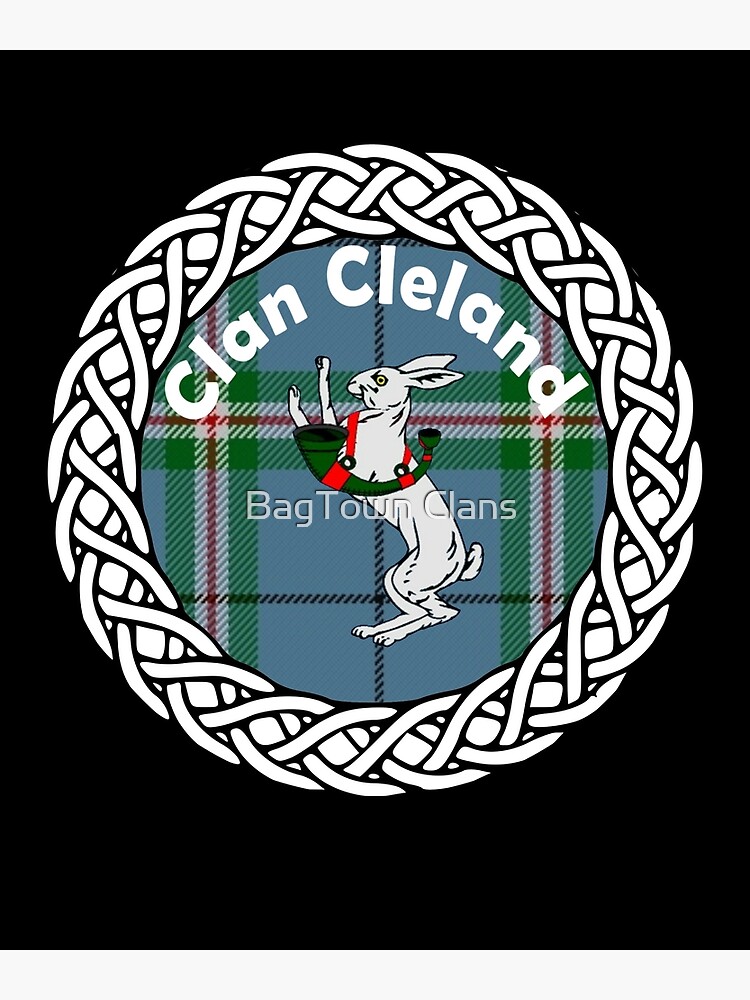 "Clan Cleland surname last name tartan crest badge" Poster by ljrigby ...