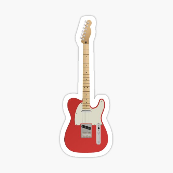 "Red Telecaster Graphic Art design" Sticker for Sale by GetItGiftIt ...