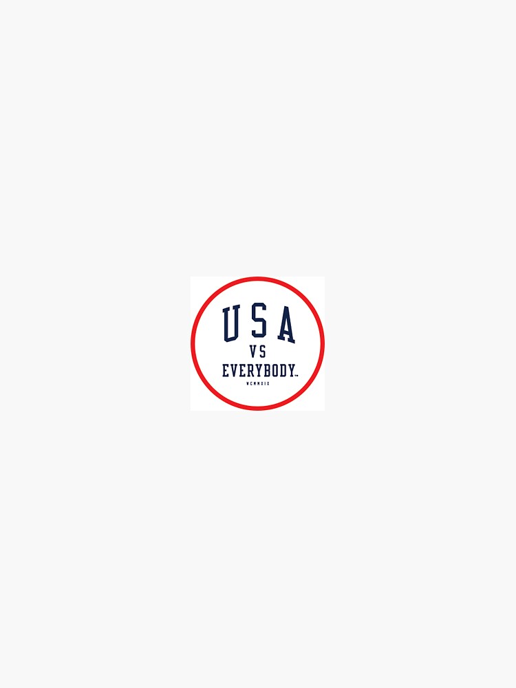"USA VS EVERYBODY" Sticker by amartinezart | Redbubble