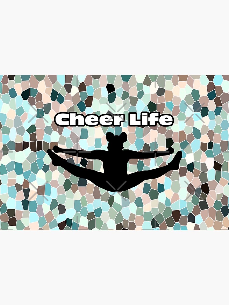 "Cheer Life Design- Mosaic in Teal, Turquoise, and White with Black ...