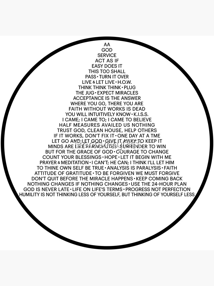 Alcoholics Anonymous Symbols 🔼Holographic AA Logo Sticker