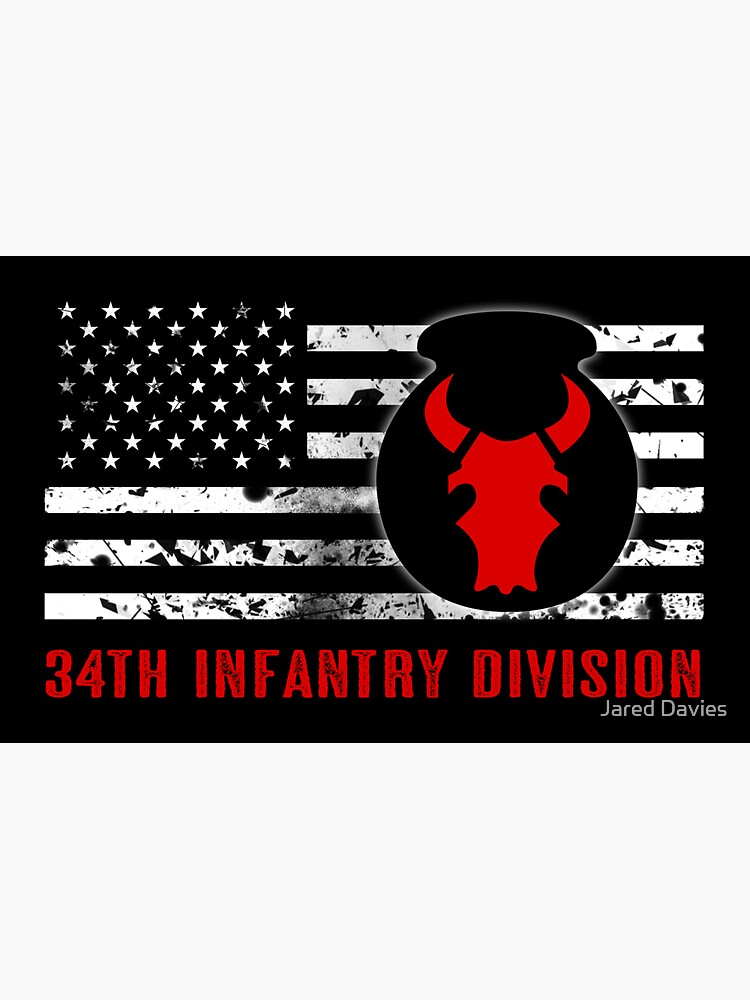 "34th Infantry Division (Distressed Flag)" Sticker for Sale by ...