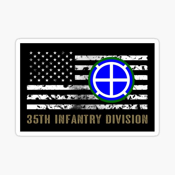 "35th Infantry Division (Distressed Flag)" Sticker for Sale by Jared ...