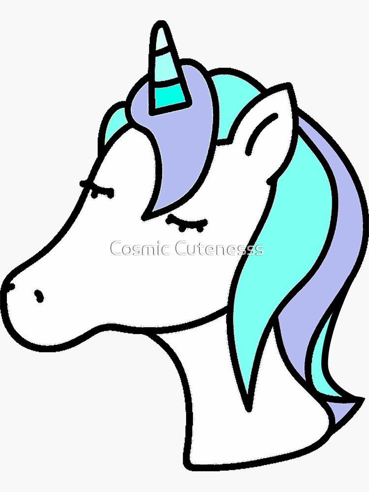 "Blue Unicorn" Sticker for Sale by DeanGirlPrints | Redbubble
