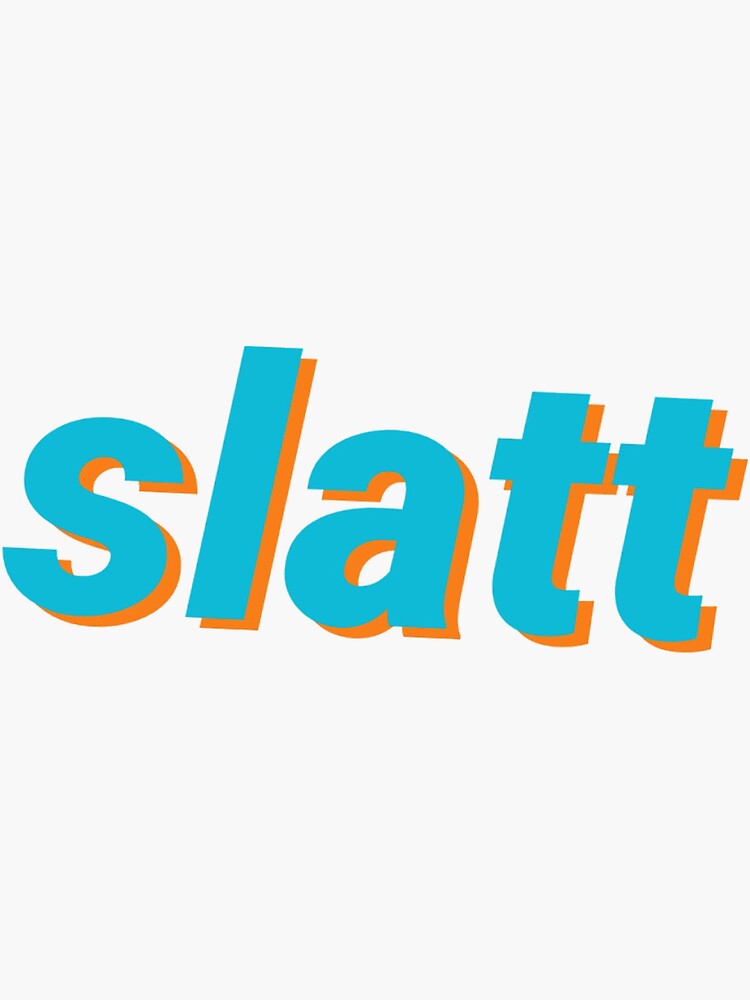 "slatt (blue/orange) " Sticker for Sale by ssavannahz | Redbubble