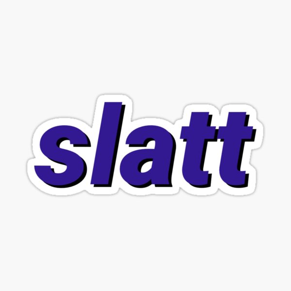 "slatt (blue/black) " Sticker for Sale by ssavannahz | Redbubble
