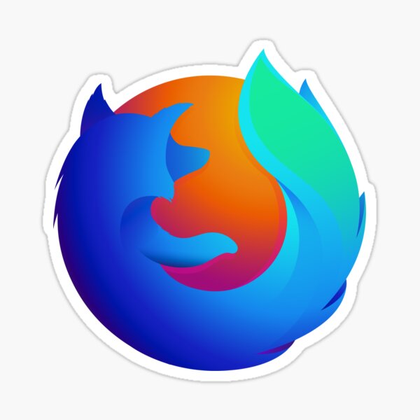 "Blue Firefox Logo Circling the Sun" Sticker for Sale by 10slash1 ...
