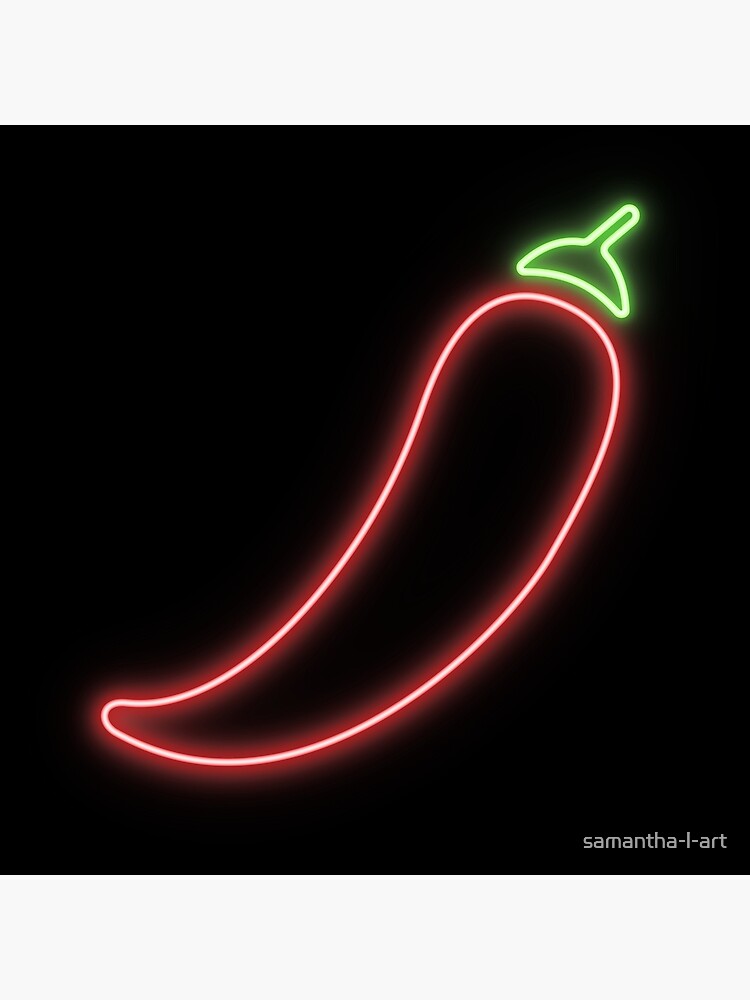 "Neon Chilli Pepper" Art Print for Sale by samantha-l-art | Redbubble