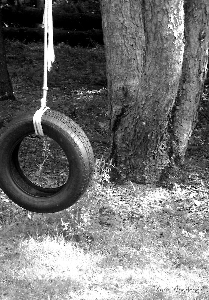"Tire swing in the cherry tree " by Katie Woodcock | Redbubble