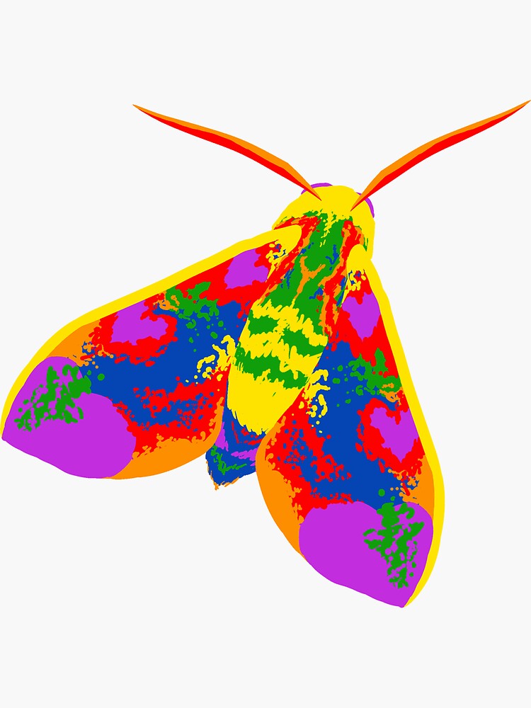 "Pride Moth" Sticker for Sale by 3hdj | Redbubble