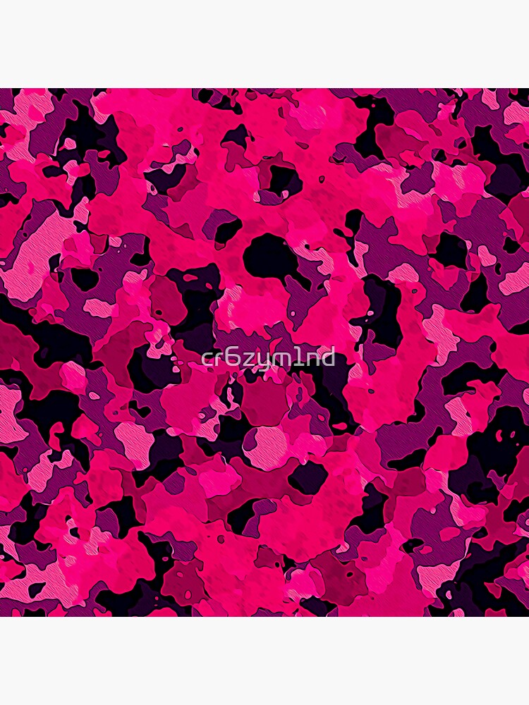 "Radioactive pink camouflage." Sticker for Sale by cr6zym1nd | Redbubble