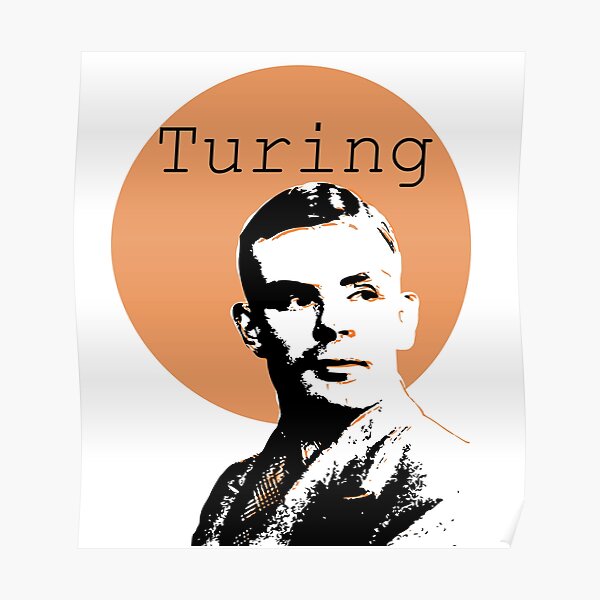 "Alan Turing" Poster for Sale by HarpersBizarre | Redbubble