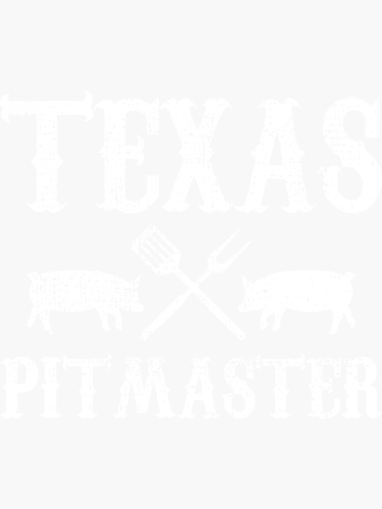 "Barbecue Texas Pitmaster" Sticker for Sale by 4tomic | Redbubble