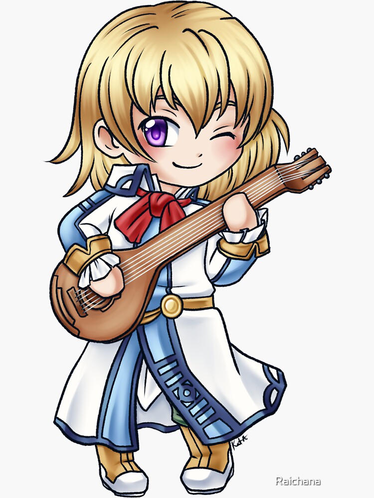 "Lute" Sticker for Sale by Raichana | Redbubble