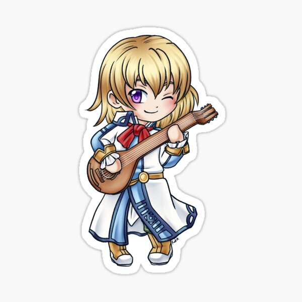 "Lute" Sticker for Sale by Raichana | Redbubble