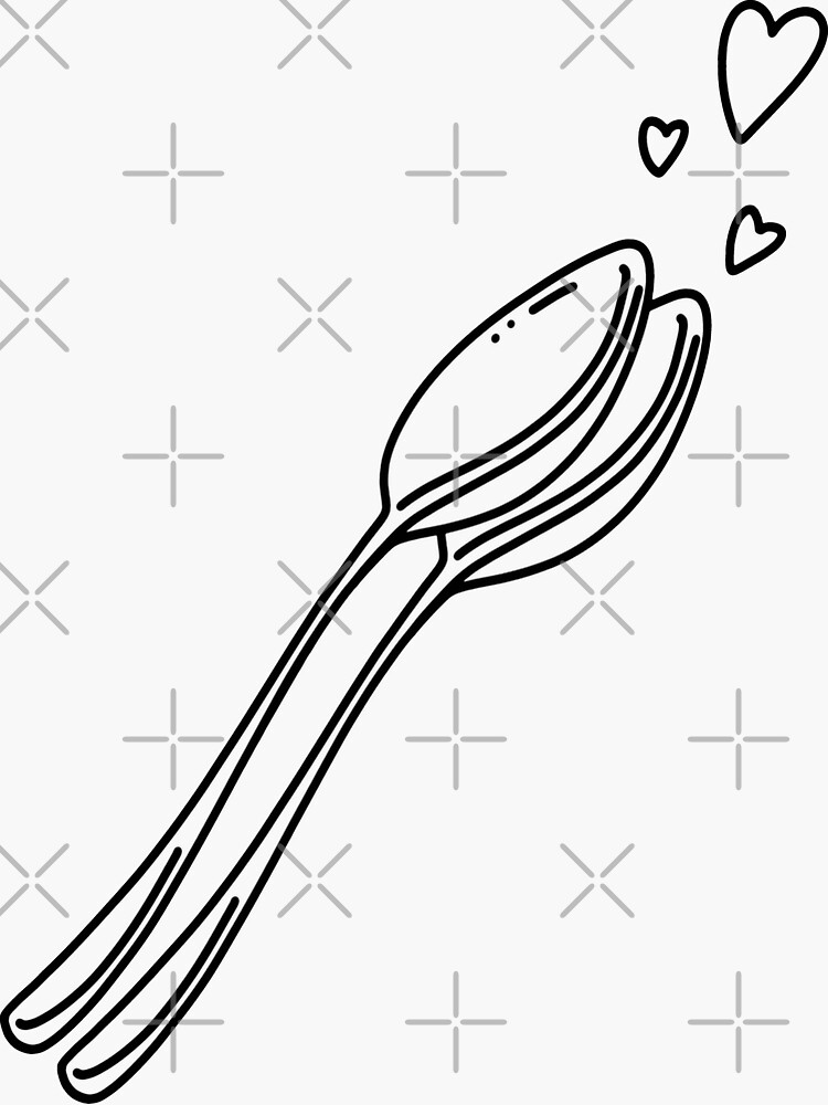 "Spooning " Sticker for Sale by AshleyNikkiB | Redbubble