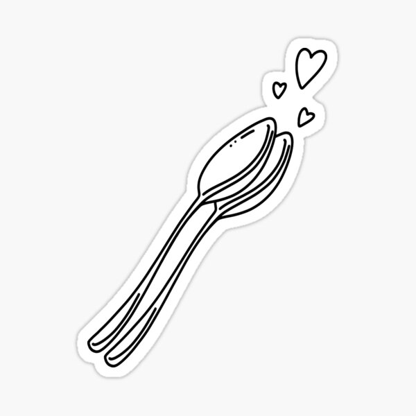 "Spooning " Sticker for Sale by AshleyNikkiB | Redbubble