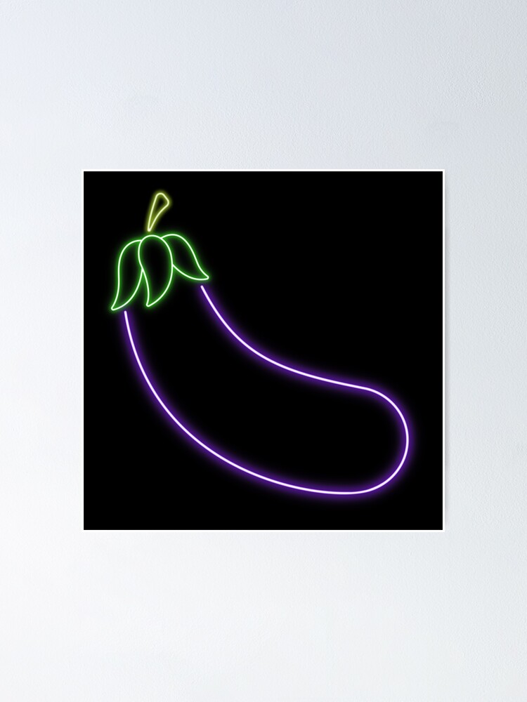 "Neon Eggplant" Poster by samantha-l-art | Redbubble
