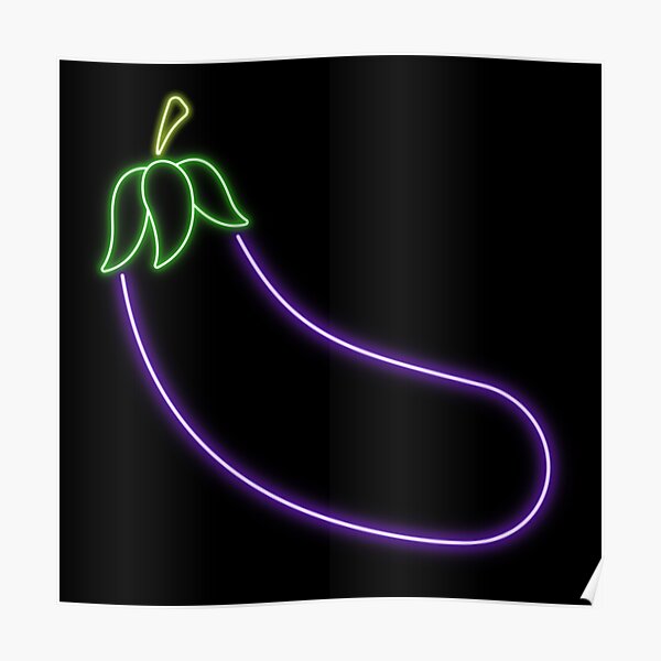"Neon Eggplant" Poster by samantha-l-art | Redbubble