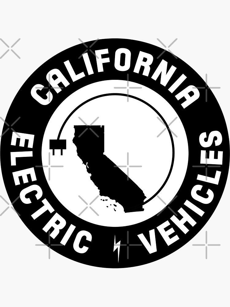 "California Electric Vehicles Official Logo" Sticker for Sale by Oeuvre ...