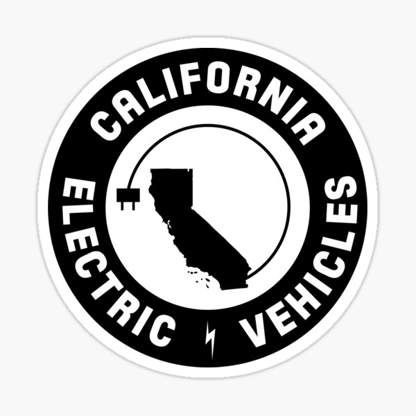 "California Electric Vehicles Official Logo" Sticker for Sale by Oeuvre ...