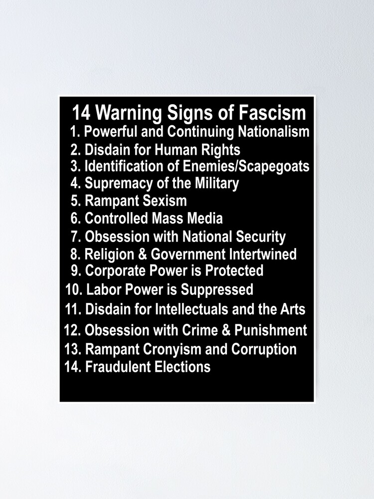"14 Warning Signs of Fascism Anti Donald Trump Resist Protest fascism ...