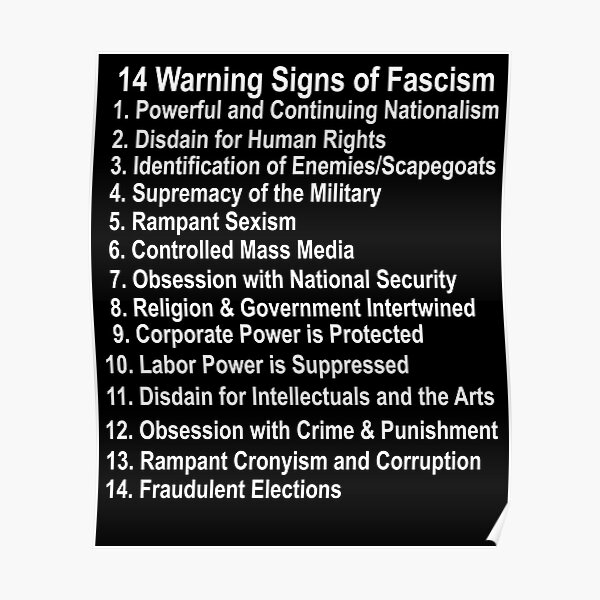 "14 Warning Signs of Fascism Anti Donald Trump Resist Protest fascism ...