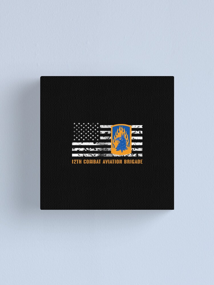 "12th Combat Aviation Brigade (Distressed Flag)" Canvas Print by ...