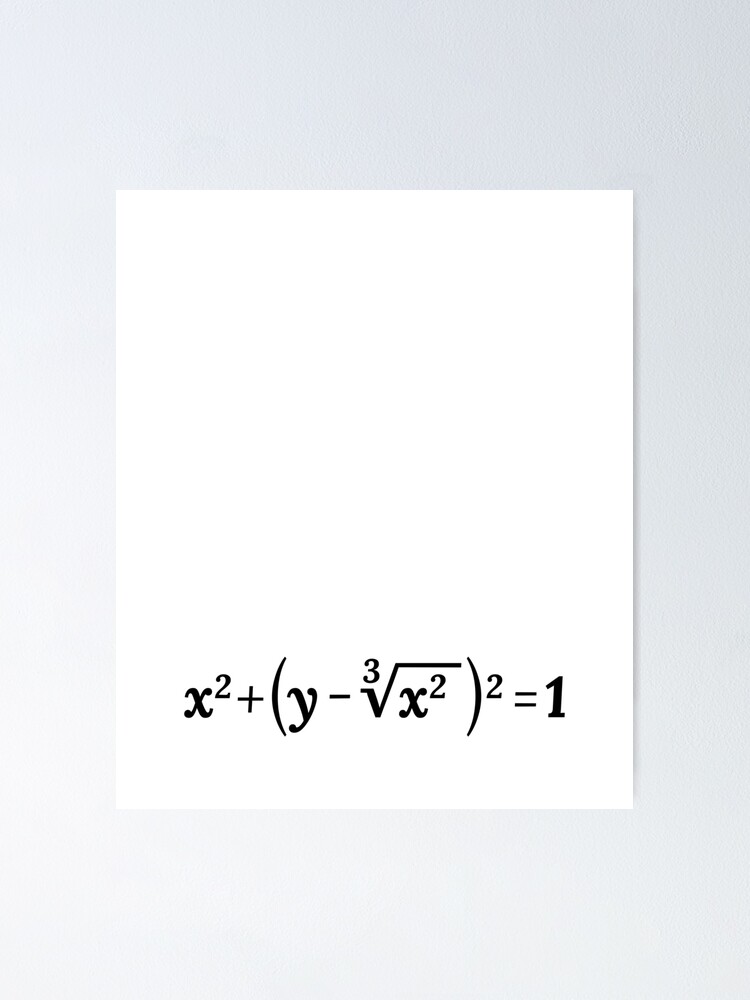 Póster «Fórmula para las matemáticas del corazón del amor» de ...