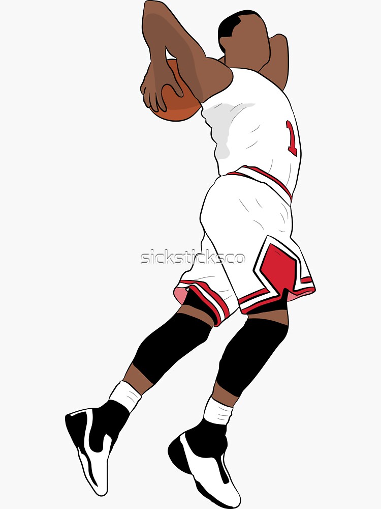 "Derrick Rose" Sticker for Sale by sicksticksco | Redbubble