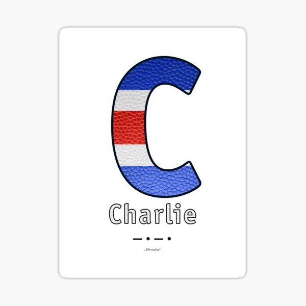 "Charlie - Navy Alphabet - Leather" Sticker for Sale by Art-Frankenberg ...