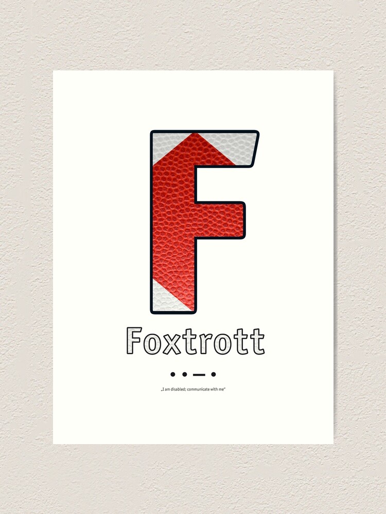 "Foxtrott - Navy Alphabet - Leather" Art Print for Sale by Art ...
