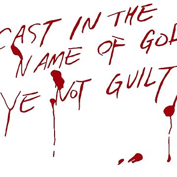 "The Big O - Cast in the name of God, ye not guilty" Sticker for Sale ...