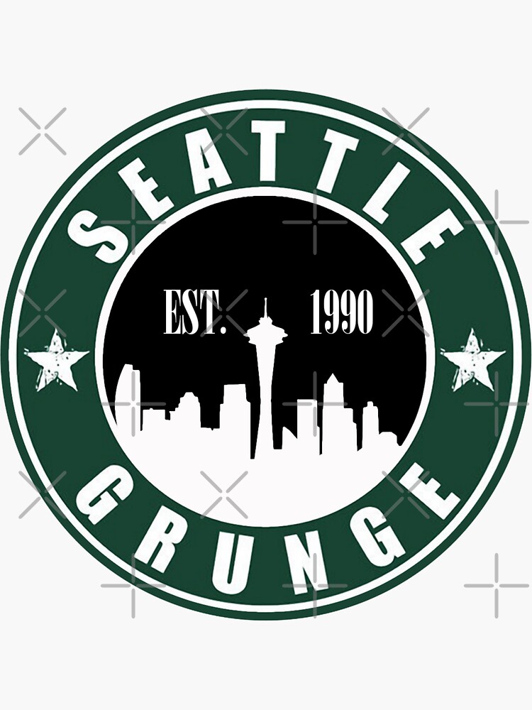 "Seattle Grunge" Sticker for Sale by BrambleBox | Redbubble
