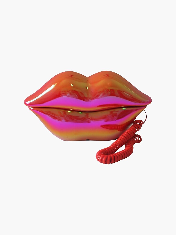 "Lips Telephone" Sticker for Sale by moonbeambaby | Redbubble
