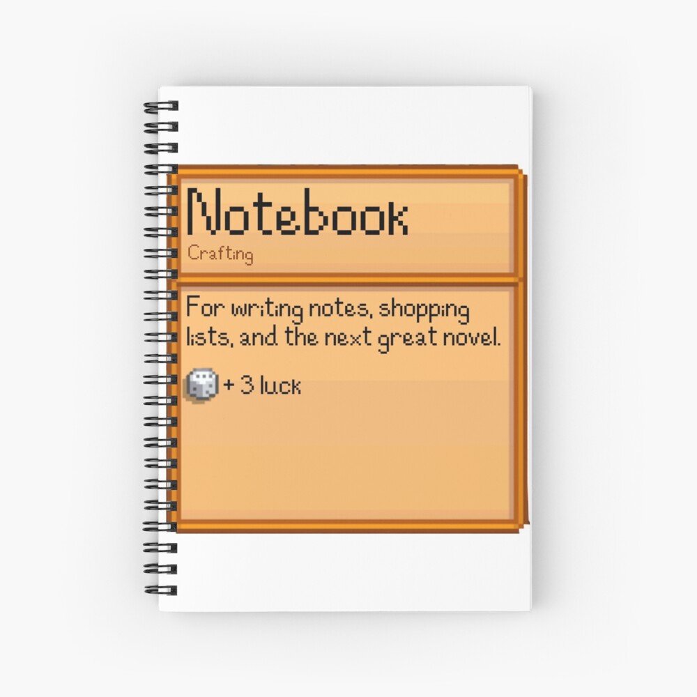 "Stardew Valley notebook" Spiral Notebook for Sale by JMbiscuitmoney ...