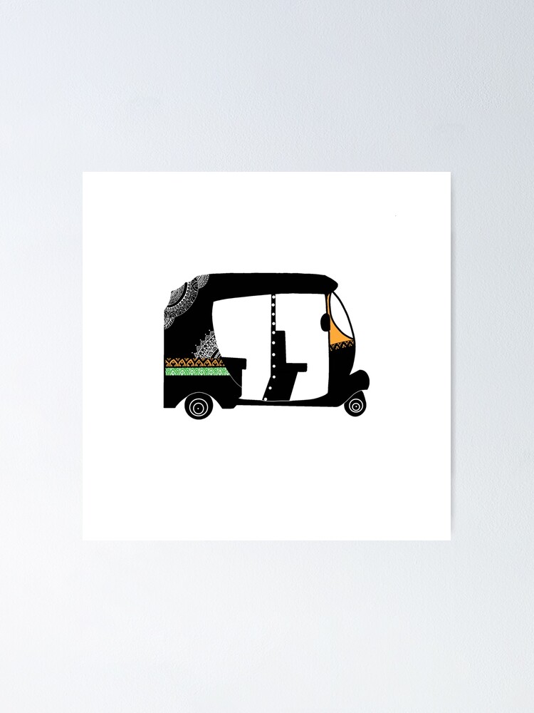 "Autorickshaw" Poster by art-and-soul28 | Redbubble